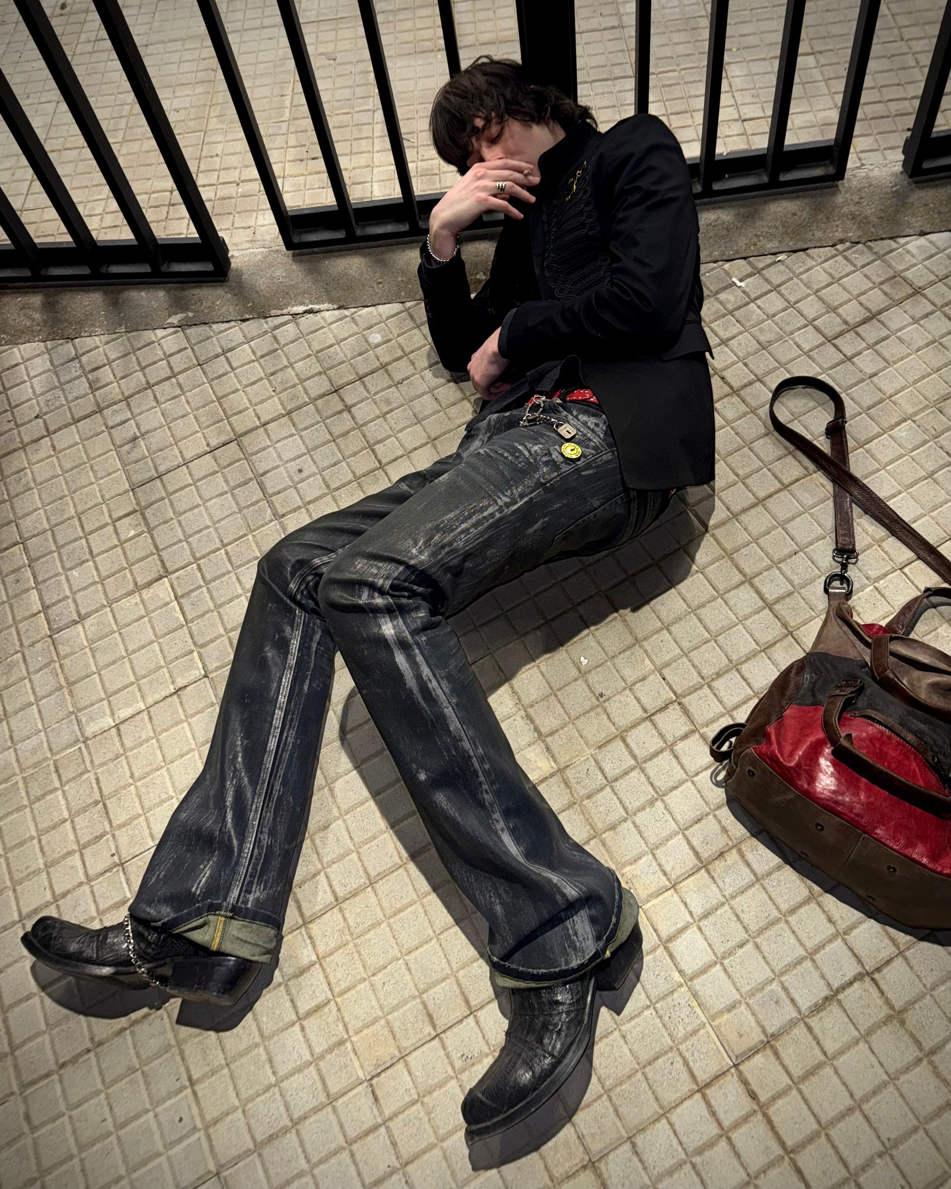 REVIVAL WAX COATED BLUE BOOTCUT DENIM – LIFEISHELL