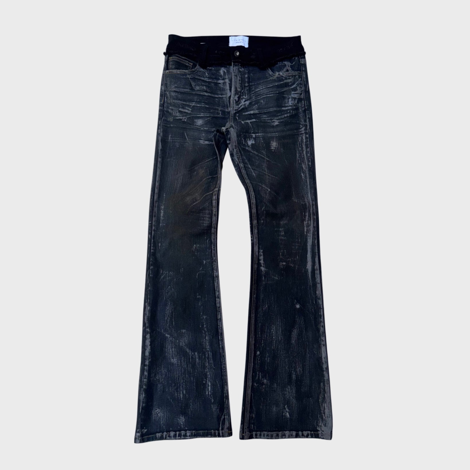 REVIVAL WAX COATED BLUE BOOTCUT DENIM – LIFEISHELL